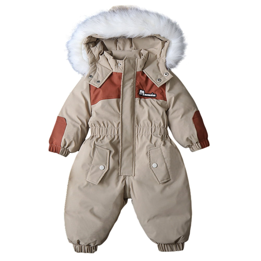 SILVERCELL 9M-3T Toddler Baby Girls Boys Winter One Piece Snowsuits Overalls Ski Suits ...