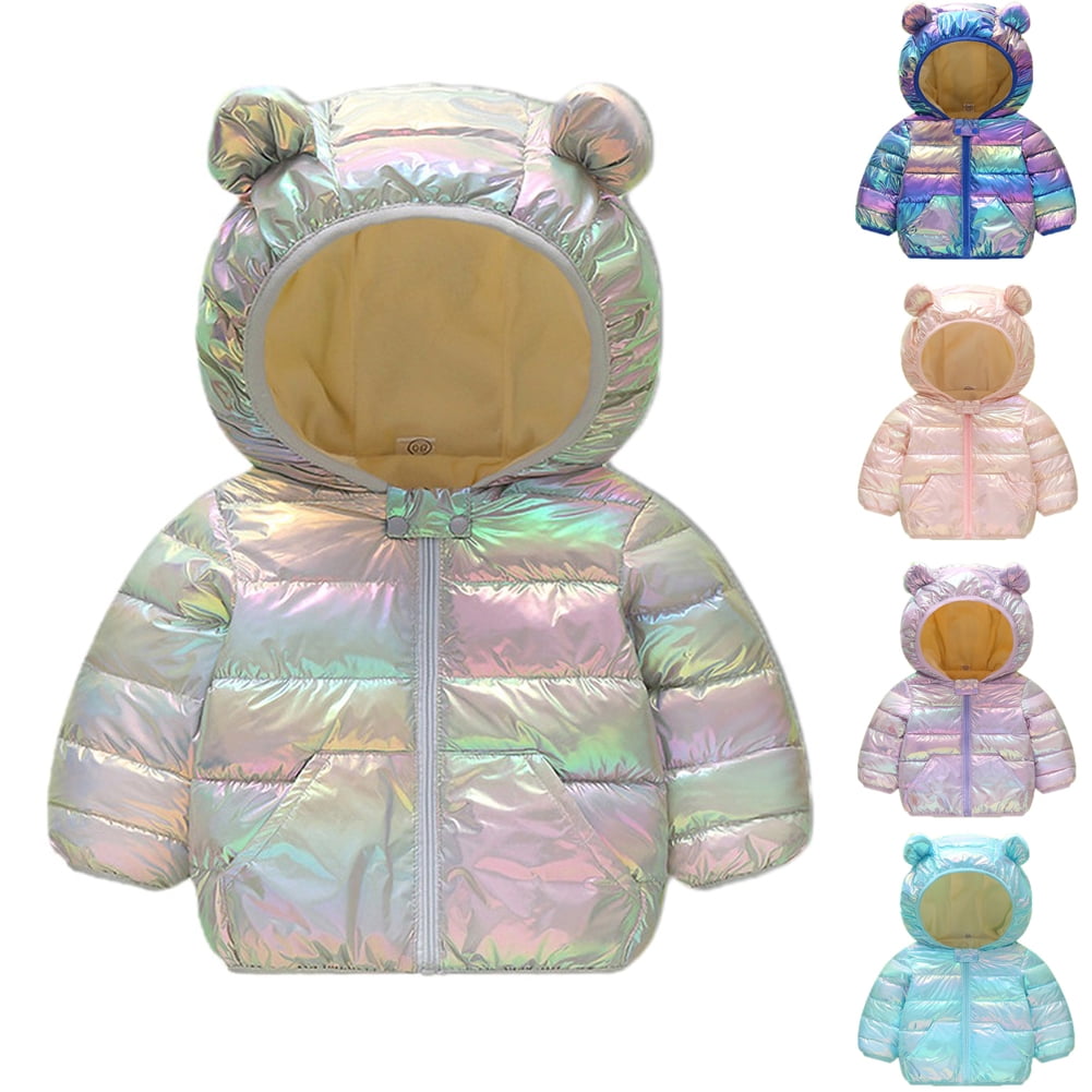 SILVERCELL Baby Girl Boy Ultralight Winter Hooded Jacket Coat, Kids Toddler Cartoon Puffer Down ...
