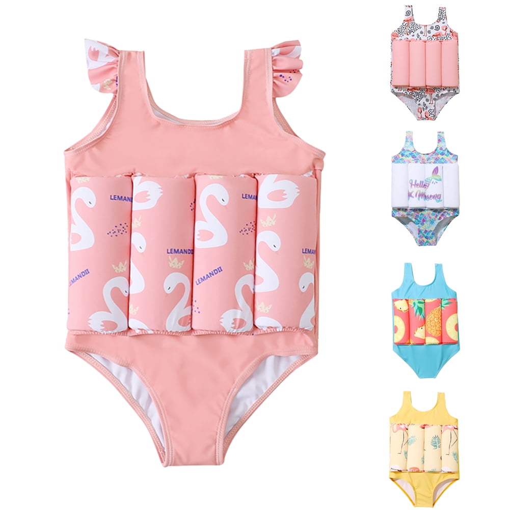 SILVERCELL Baby Girls One-Piece Floatation Swimsuit Float Suit with ...