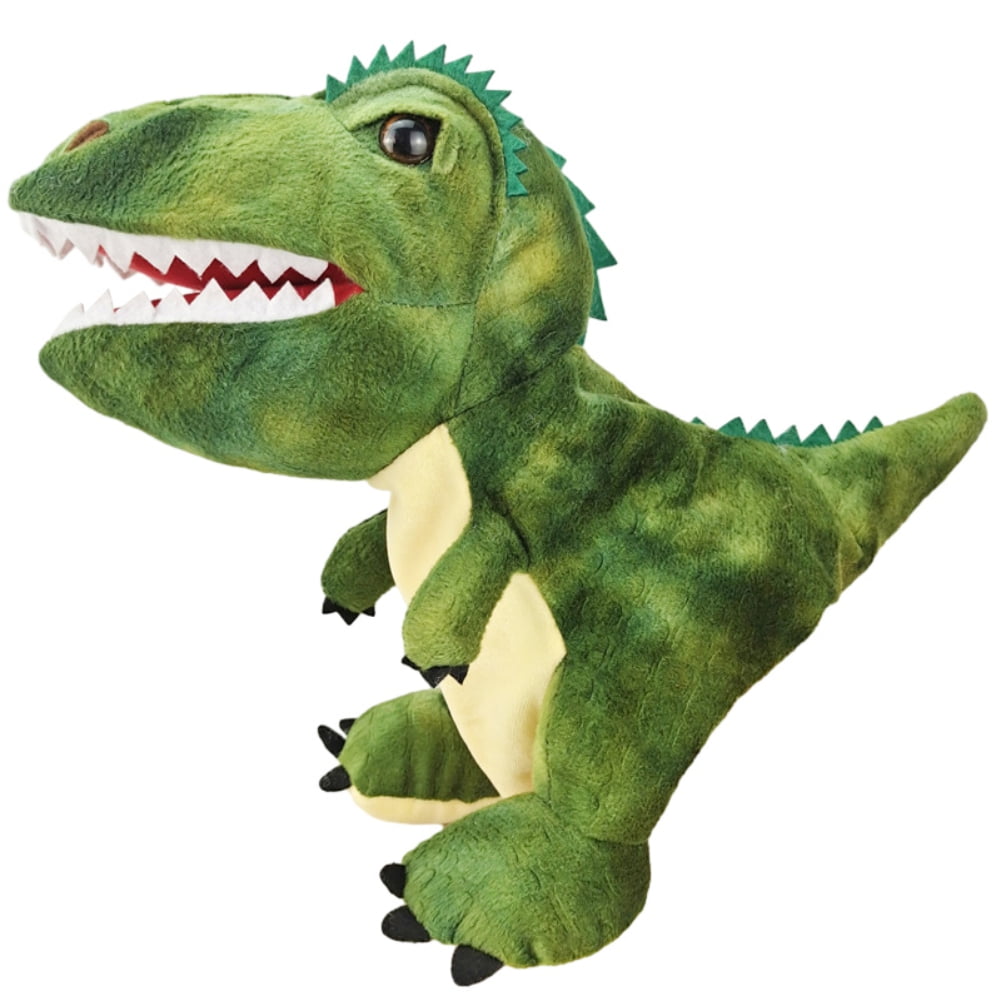 SILVERCELL Dinosaur Hand Puppets Realistic Latex Soft Animal Head Toys ...