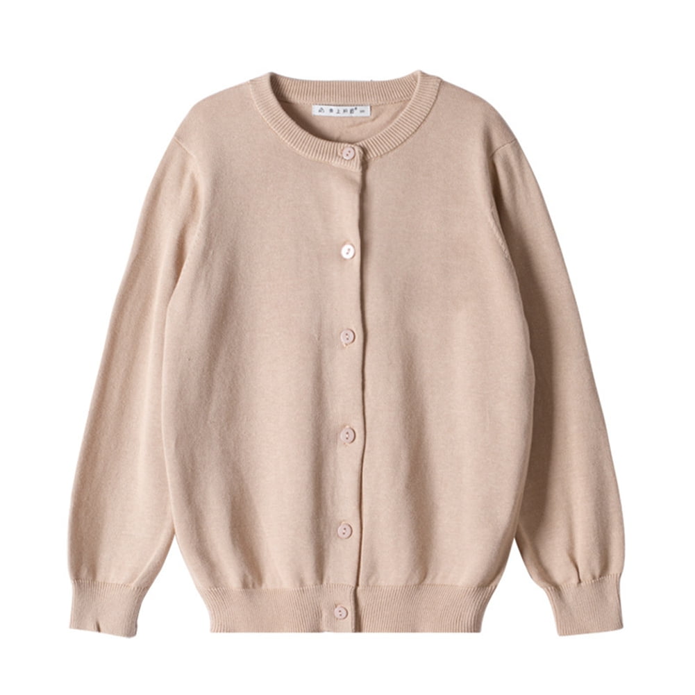 SILVERCELL Girls Cardigans School Uniforms Cotton Knitted Sweater Kids ...