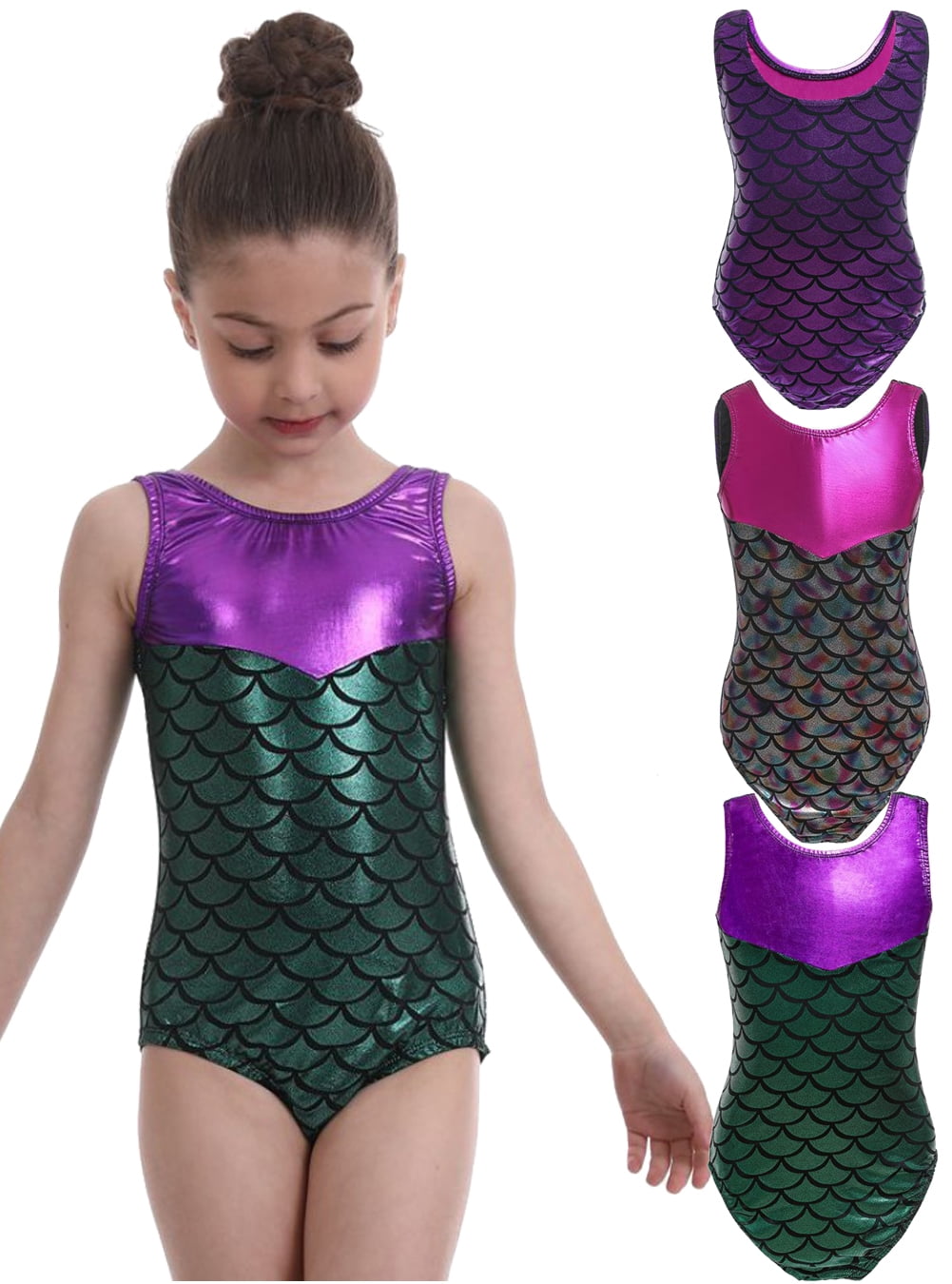 SILVERCELL Girls Gymnastics Leotards Sparkly Biketard Toddler Kids ...