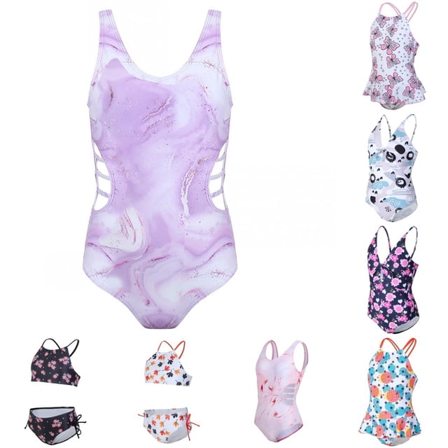 SILVERCELL Girls One-piece Swimsuit Cut Out Swimwear Summer Beach Sport ...