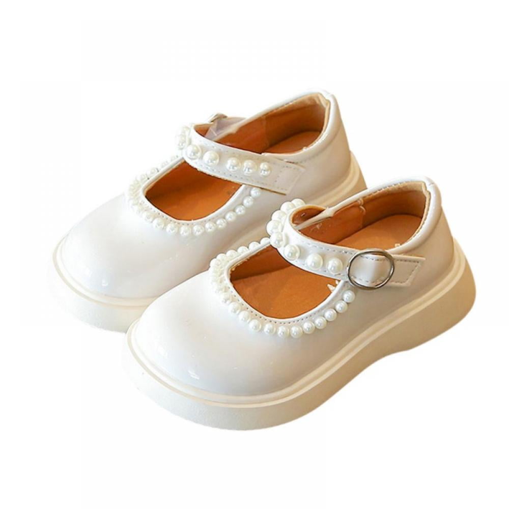 SILVERCELL Girls School Uniform Shoes Mary Jane Dress Flats(Little Kid ...