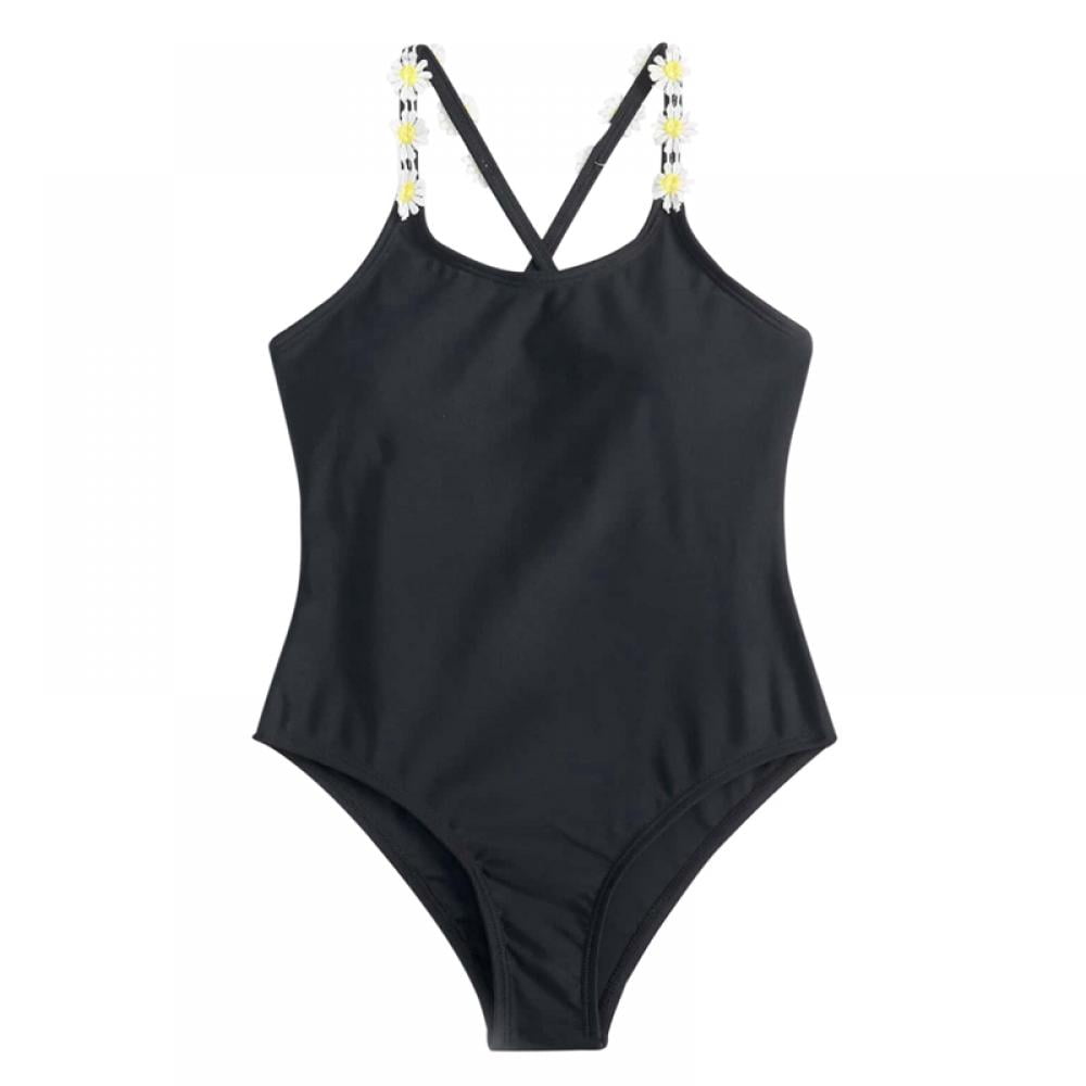 SILVERCELL Girls' Solid Color UPF 50+ Beach Sport Athletic One Piece ...