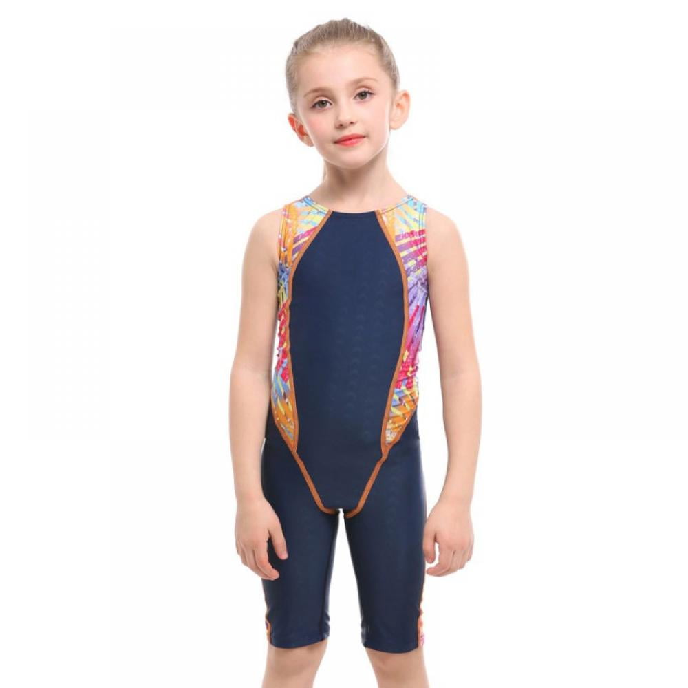 SILVERCELL Girls Swimming Suit Sports Conjoined Girls Training ...