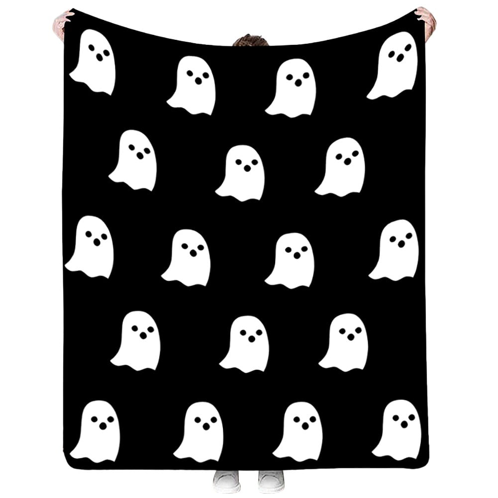 SILVERCELL Halloween Throw Blanket Sheet Cute Little Funny Ghost ...