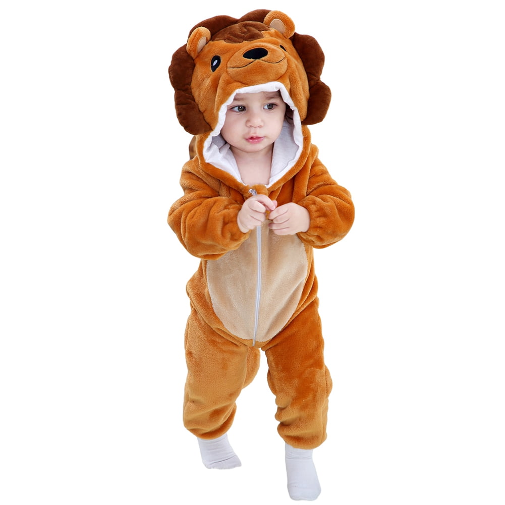SILVERCELL Infant Baby Boy Girl Animal Cosplay Costume Flannel Hooded ...