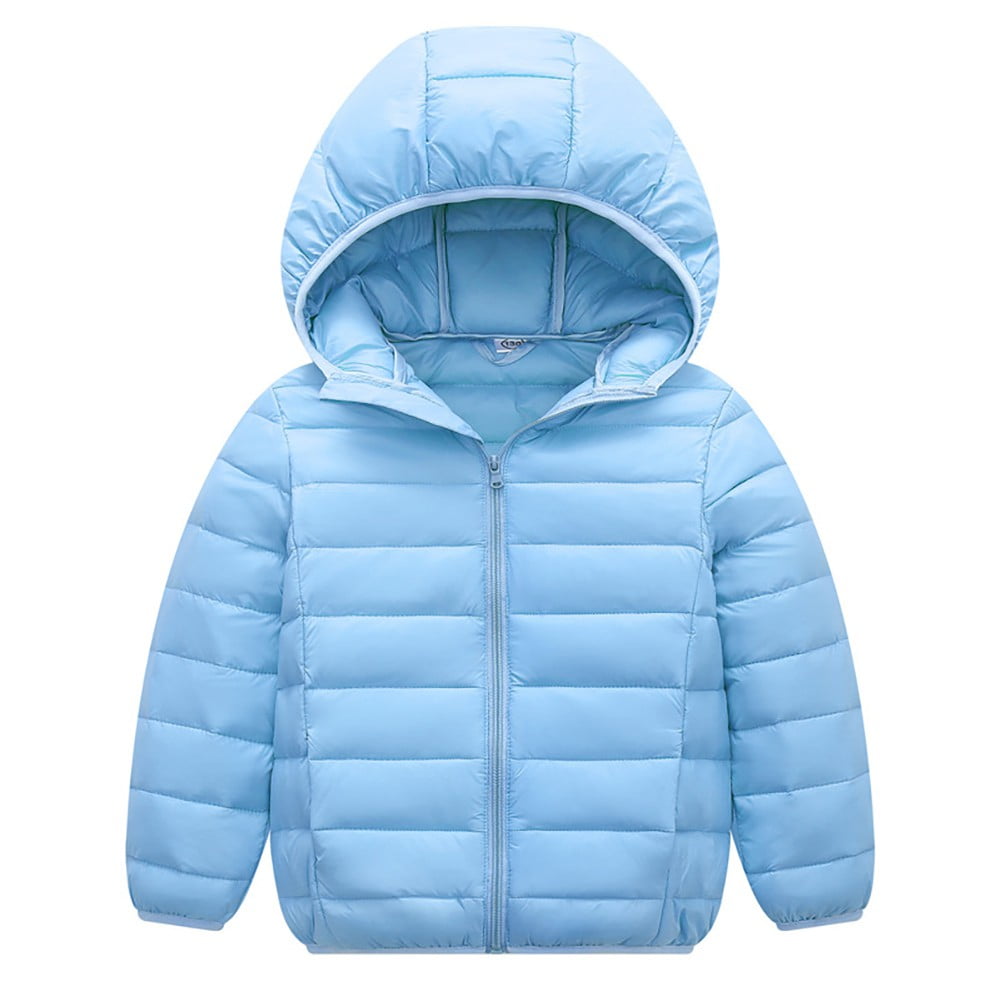SILVERCELL Kids Boys Girls Warm Down Jacket Lightweight Hooded Packable Puffer Down Coat 2-13T ...
