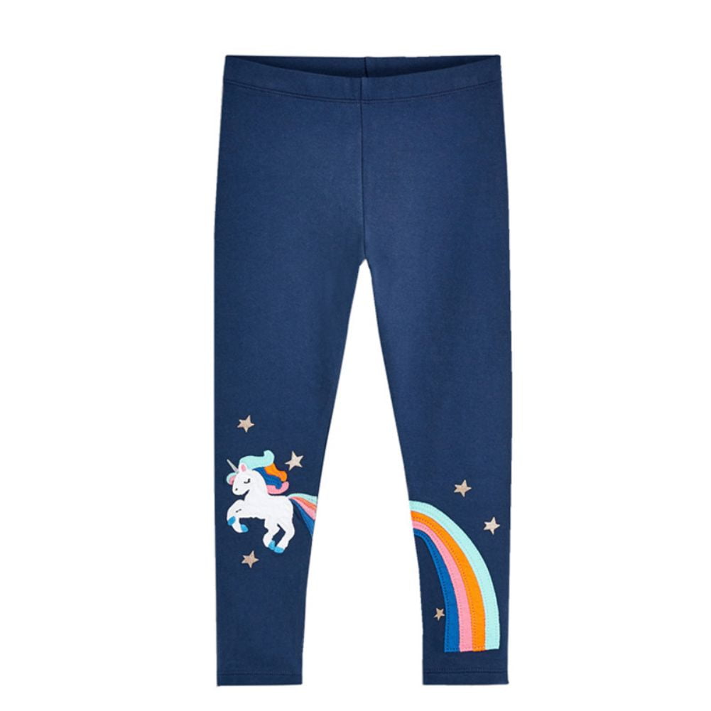 SILVERCELL Kids Footless Leggings Little Girls Cartoon Tights Cotton ...