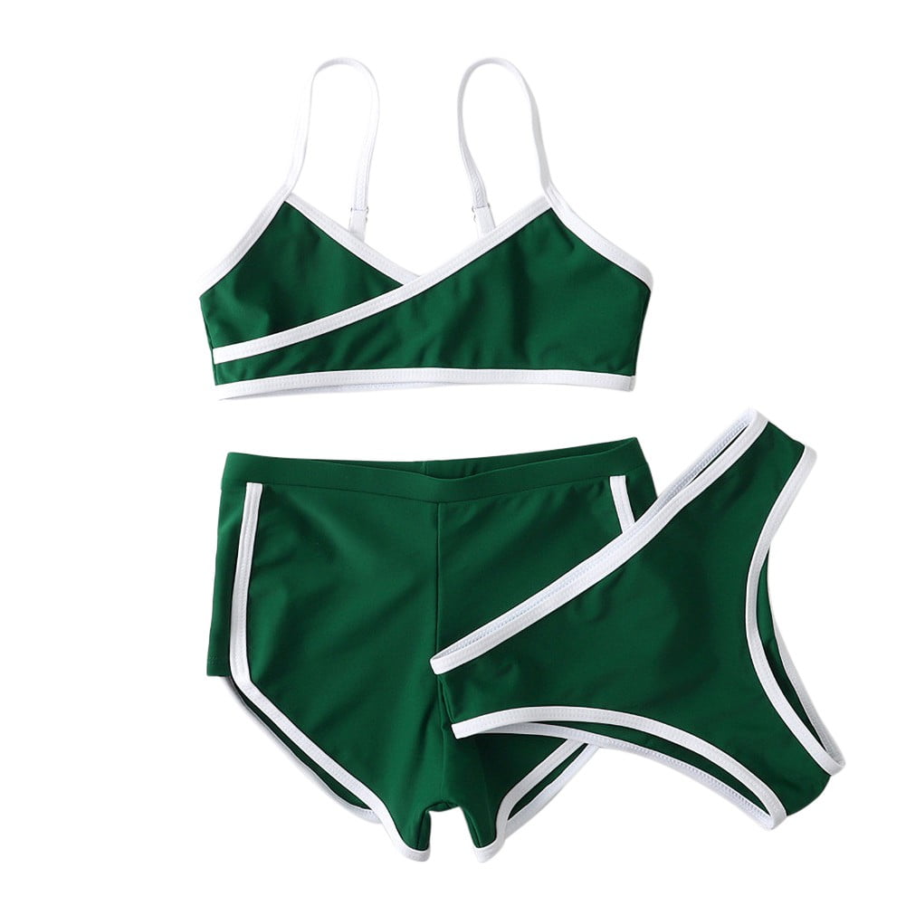 SILVERCELL Kids Girl 3 Pack Bikini Set Swimwear Bathing Suit Beach ...