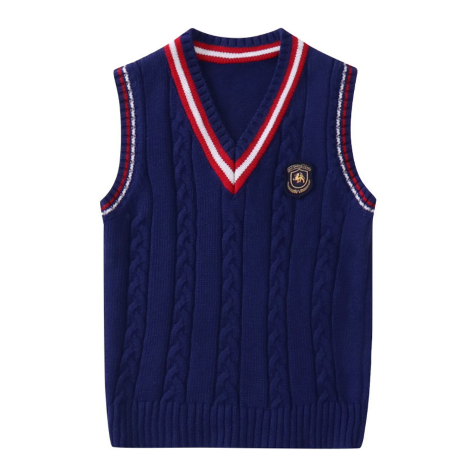SILVERCELL Sweater Vest 100% Cotton School Uniform Vest for Little ...