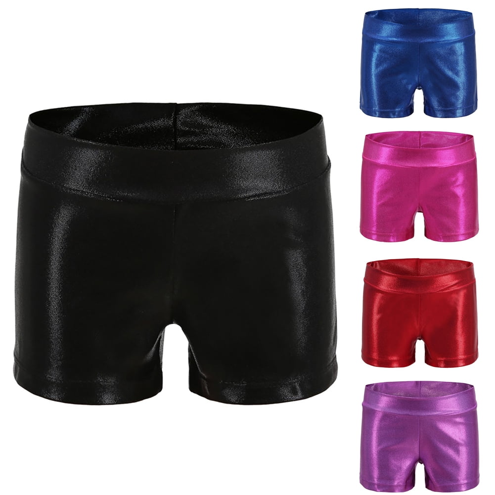 SILVERCELL Toddler Girls Gymnastics Shorts, Sparkle Tumbling Dance ...