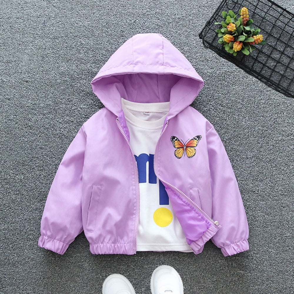 SILVERCELL Toddler Kids Girls Zip Up Jackets Casual Long Sleeve Flash ...