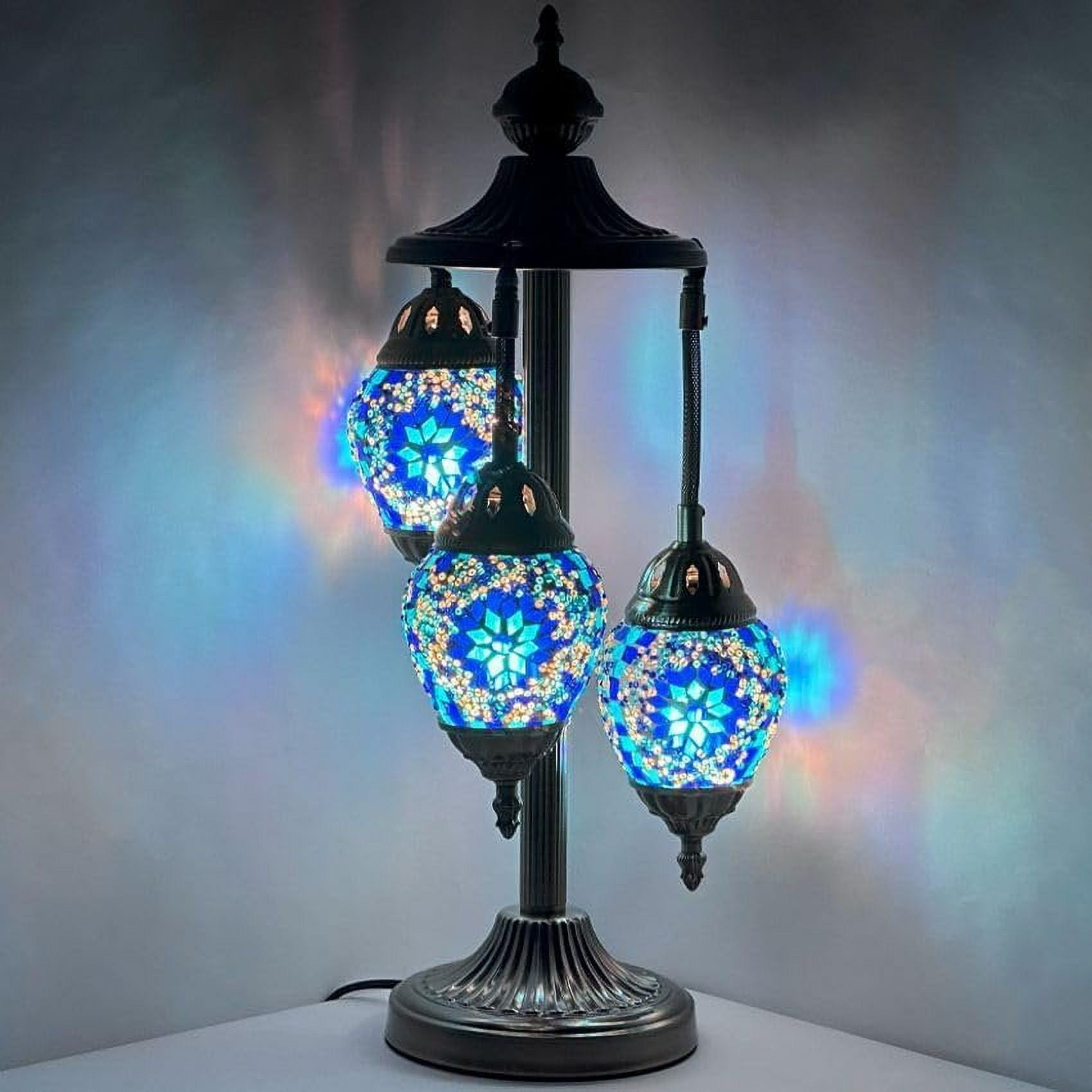 SILVERFEVER Moroccan Lamps Mosaic Turkish Lamp -Three Tier Lanterns ...