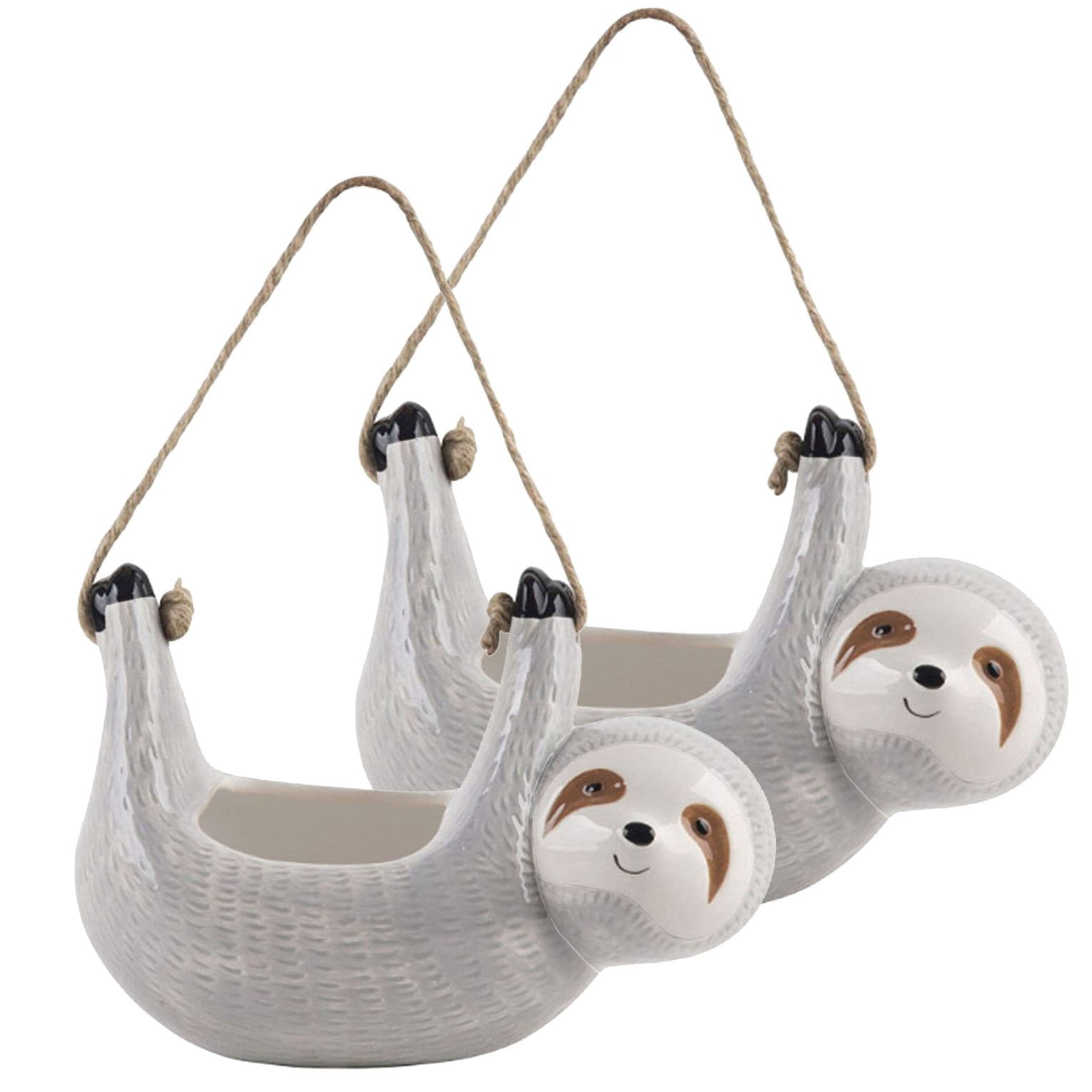 SILVERFEVER Sloth Hanging Planter Succulent Plant Pot Indoor Outdoor ...