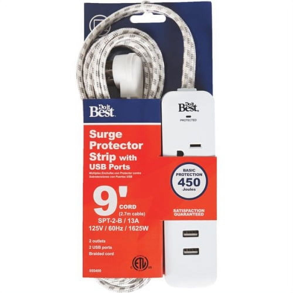 SIM Supply, Inc. 2 Outlet Surge Protector LTS-02H/A10 - Walmart ...