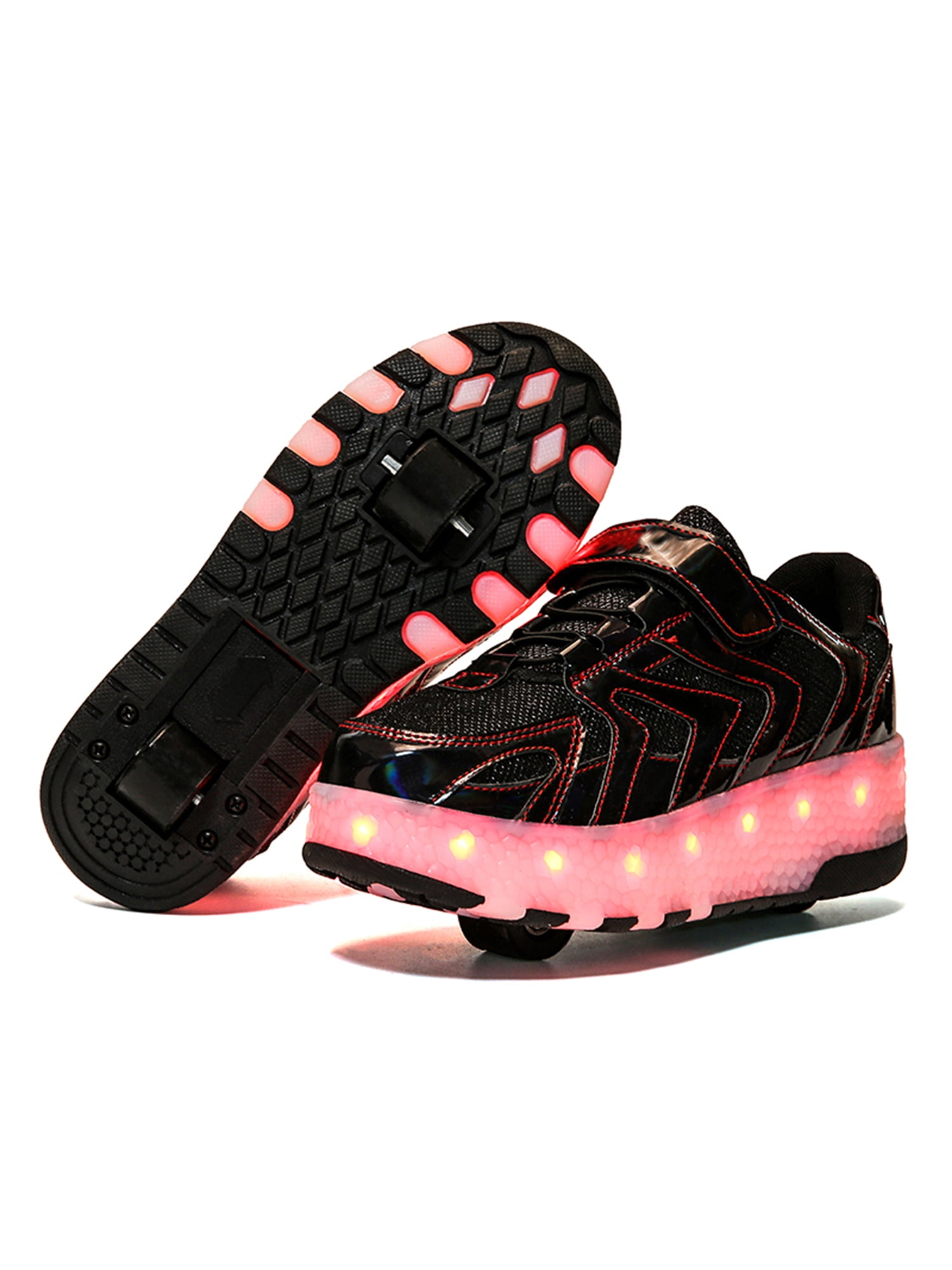 SIMANLAN Children Trainers Luminous Sneakers With Wheels Skate Shoes ...