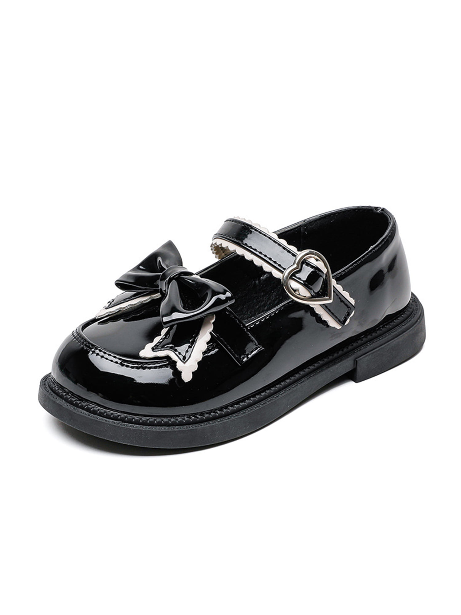 SIMANLAN Kids Girl Princess Shoes With Bow Mary Jane Dress School Shoe ...