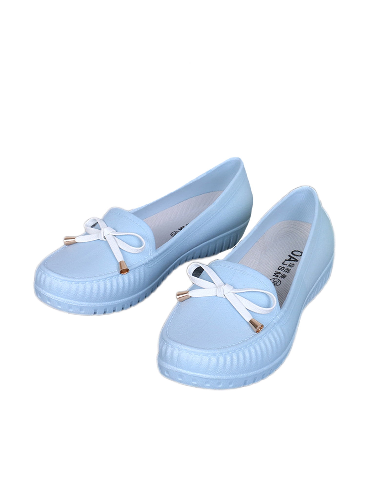 SIMANLAN Waterproof Garden Shoes for Women Rain Shoes Slip On Loafers ...