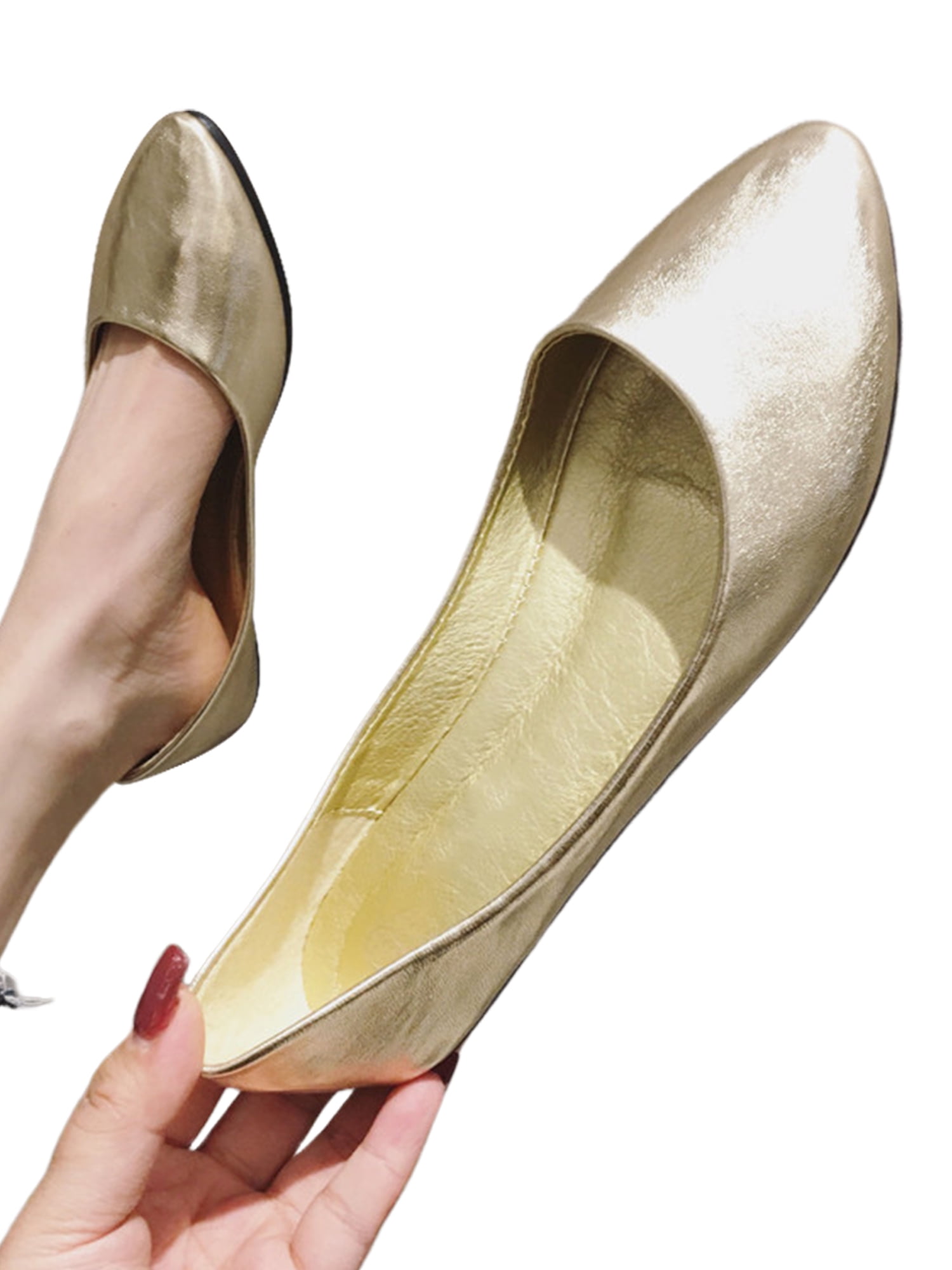 SIMANLAN Women's Dress Shoe Comfort Flat Shoes Non-slip Flats Ladies ...