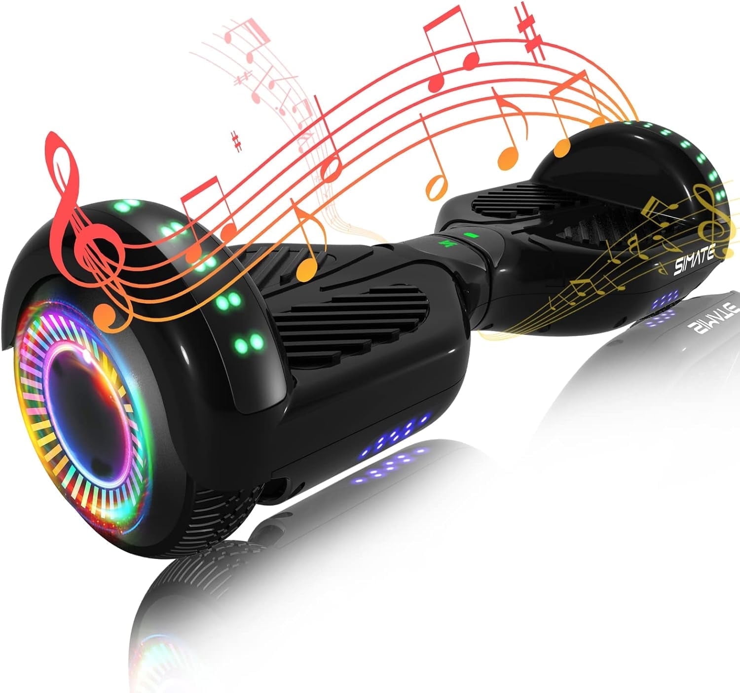 SIMATE 6.5" Hoverboard for Kids，Ages 6+,3 Speed Modes,7.5mph & 7.5 ...