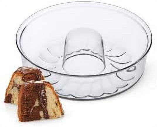 SIMAX 2.1-Qt Borosilicate Glass Bundt Cake Pan Round Shallow Bundt Pan ...