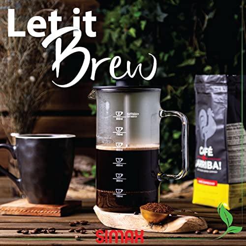 SIMAX French Press Coffee Maker, 1 Liter Coffee Press, Dishwasher Safe ...