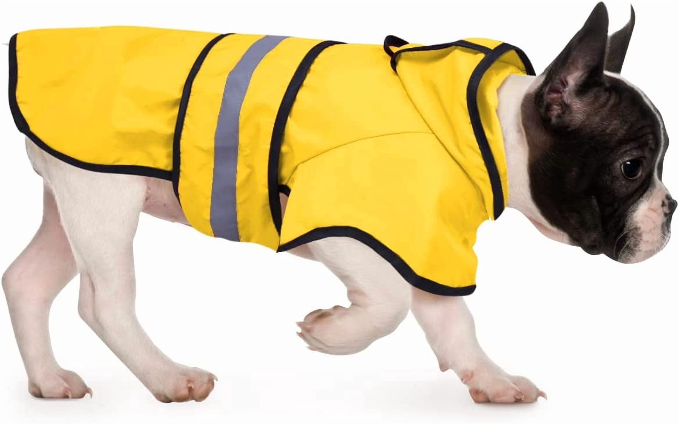 SIMDOO Dog Raincoat Jacket Reflective Adjustable Hooded Pet Poncho Rain ...