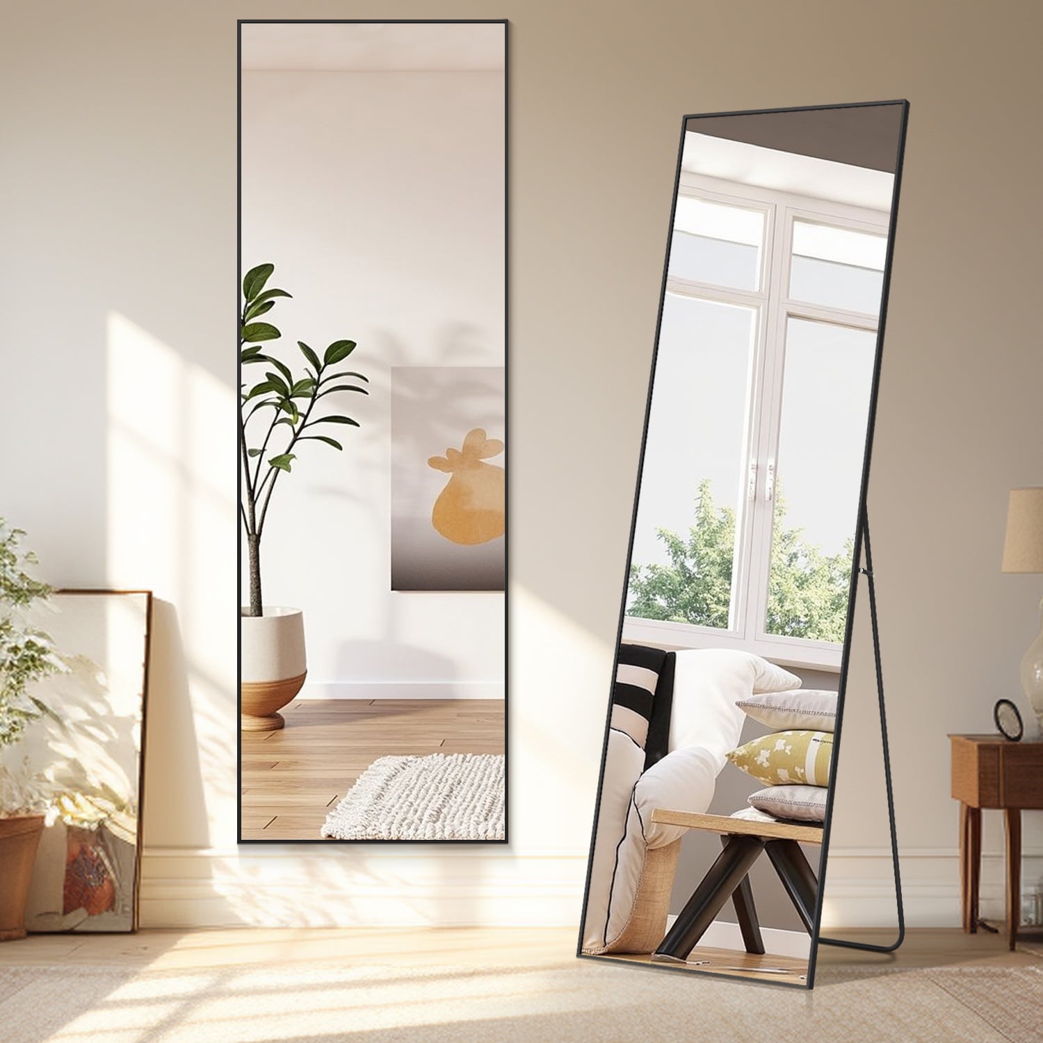 SIMENMAX 59"x16" Full Length Mirror, Standing Floor Mirrors Body ...