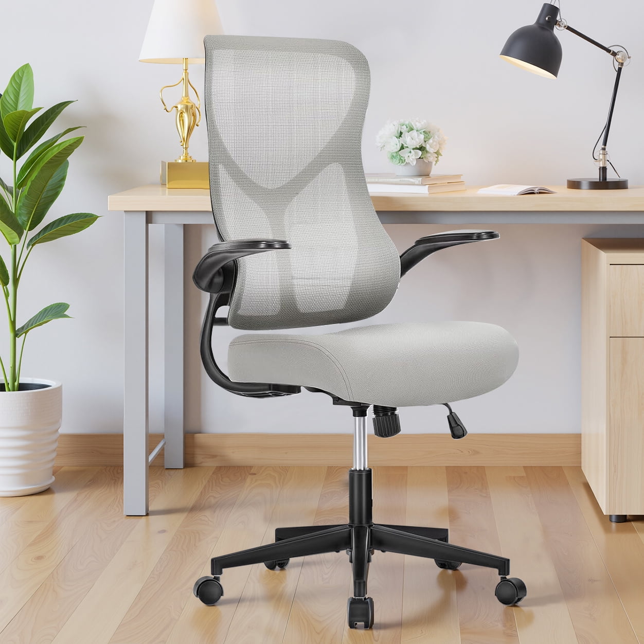 SIMENMAX Ergonomic Office Chair, High Back Computer Chairs with Flip-up ...