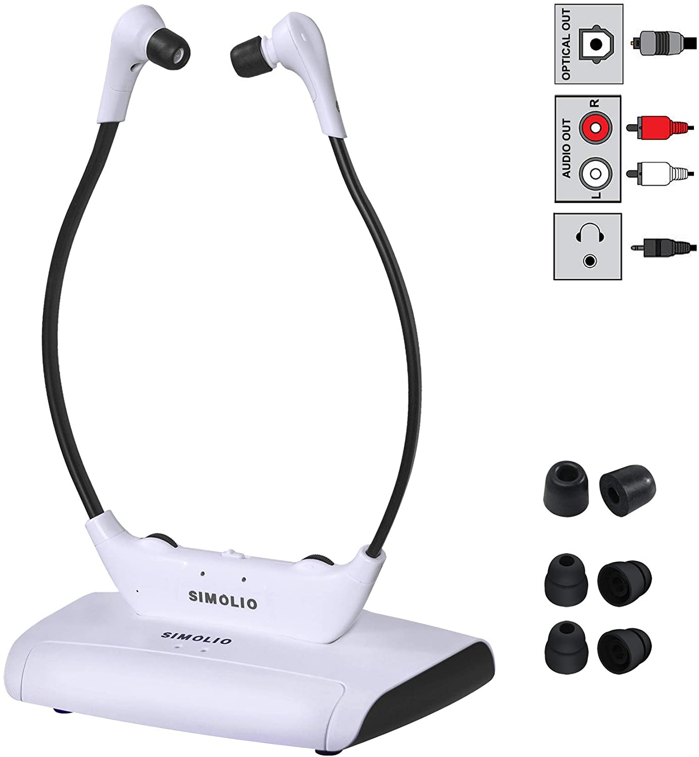 COBY Wireless Digital Hearing Amplifier TV Audio Speaker for Hard of ...