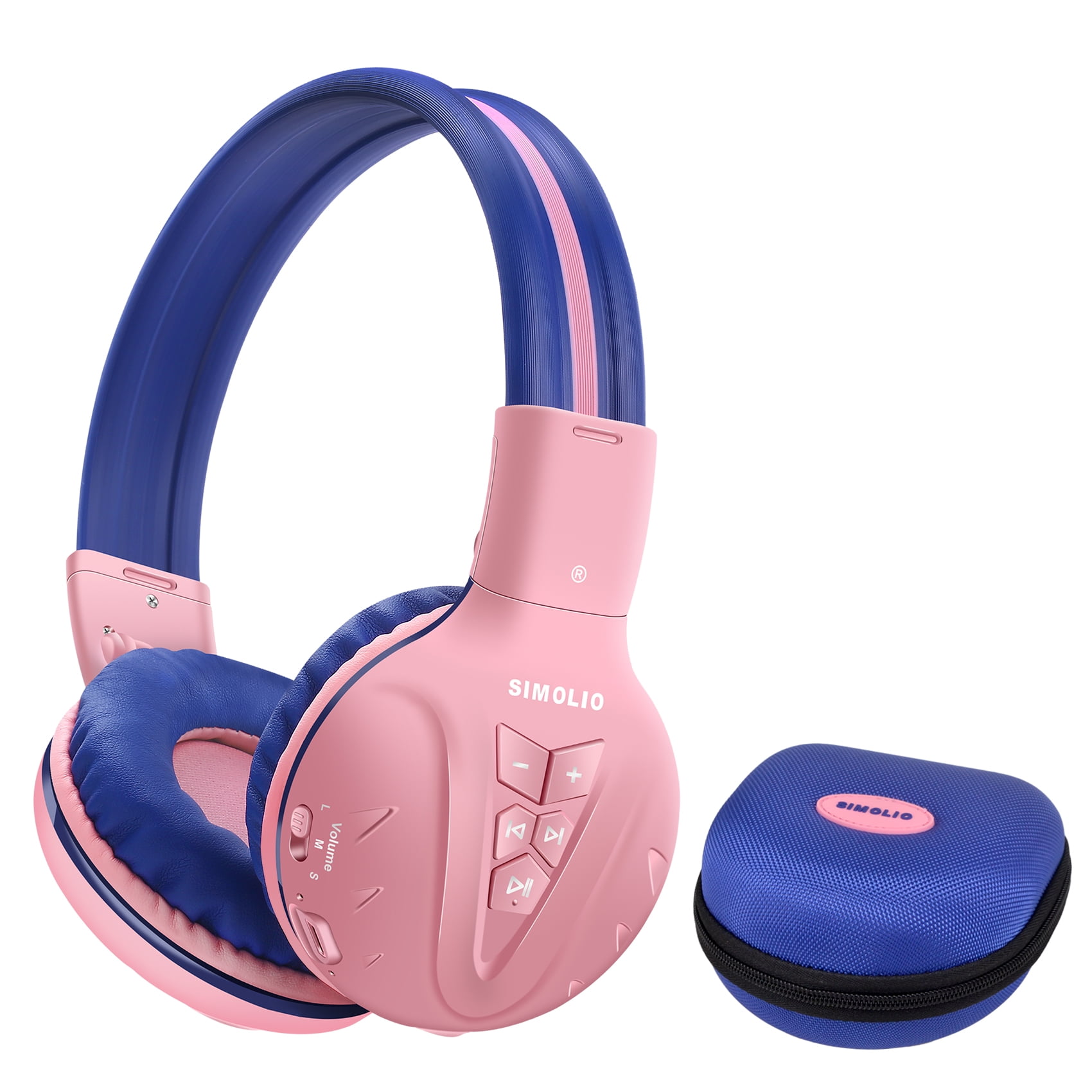 SIMOLIO Kids Wireless Headphones Girls with Volume Limited, Bluetooth ...