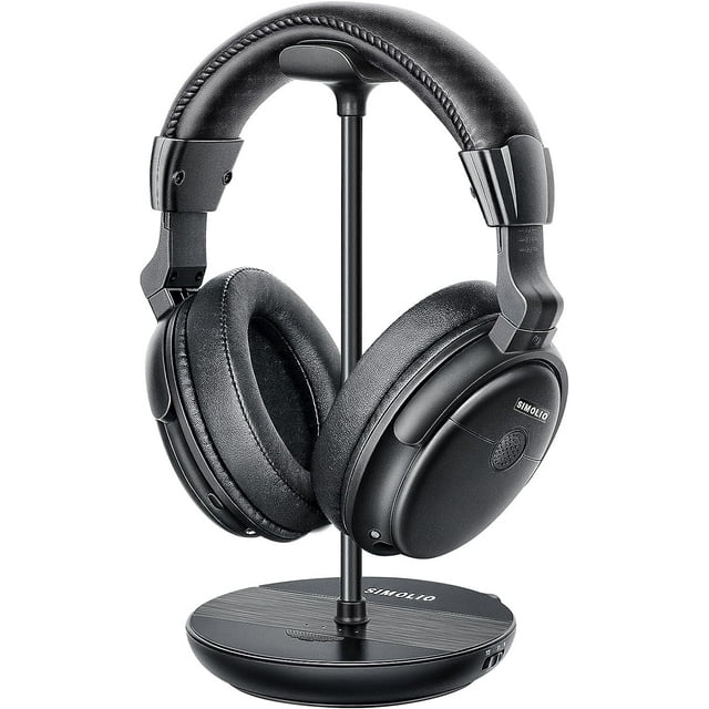 SIMOLIO Rechargeable Headsets for TV, Wireless TV Headphones with Noise ...
