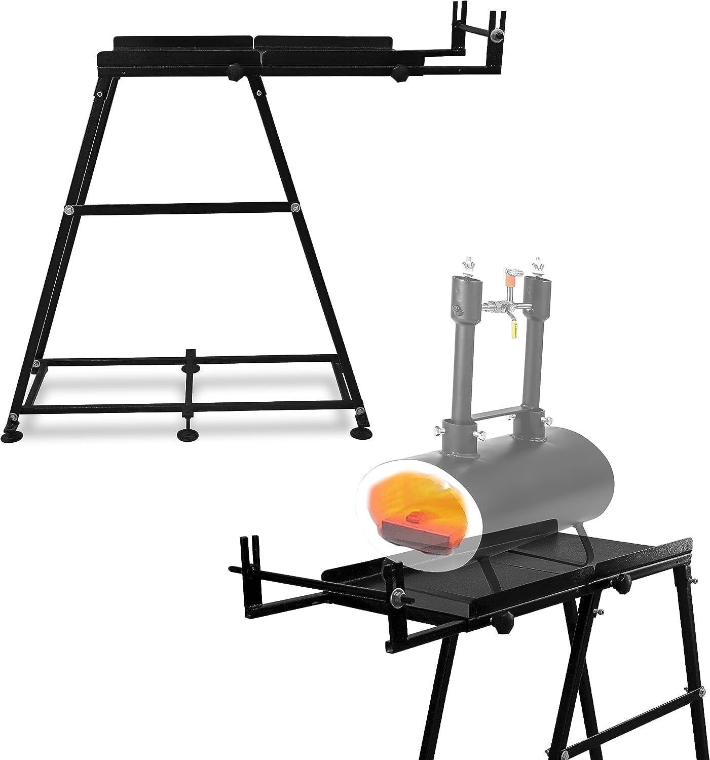 SIMOND STORE Blacksmith Forge kit Stand - Compatible with All Single Burner & Forge Double ...