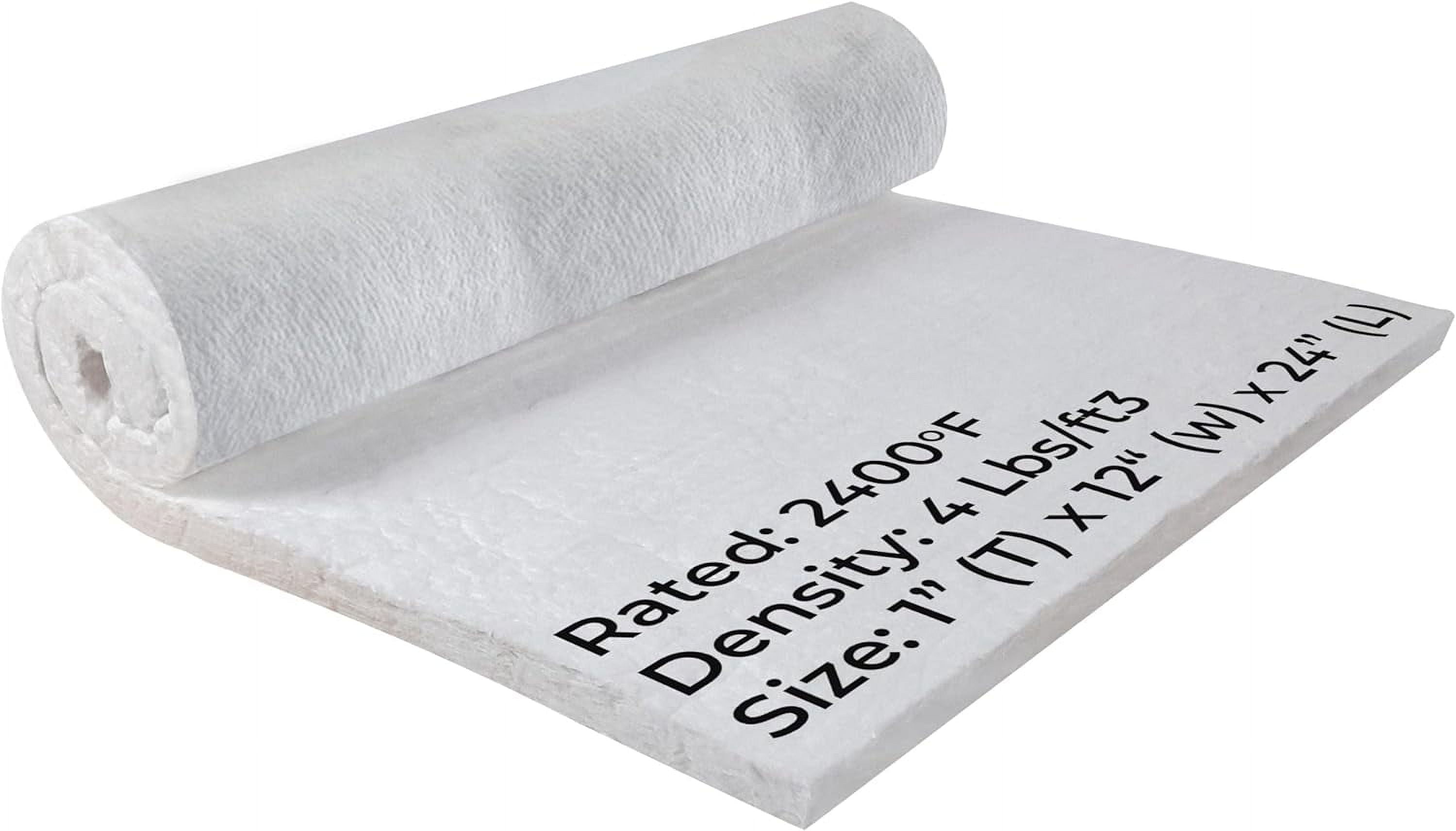 SIMOND STORE Ceramic Fiber Insulation Blanket, 4# Density 2400F, 1" x ...