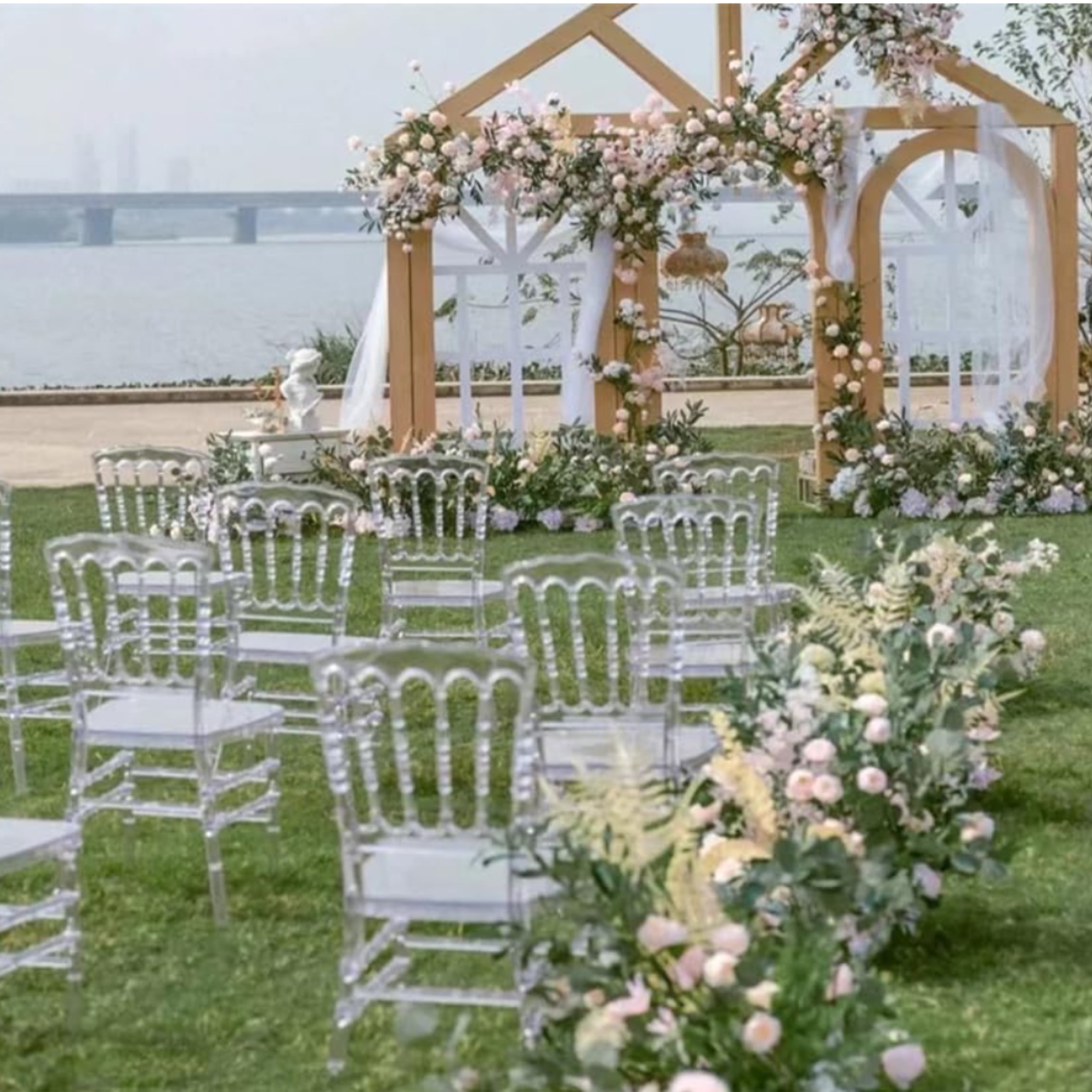 SIMPLE AND BEAUTIFUL NAPOLEON TRANSPARENT BAMBOO CHAIR FOR WEDDING ...