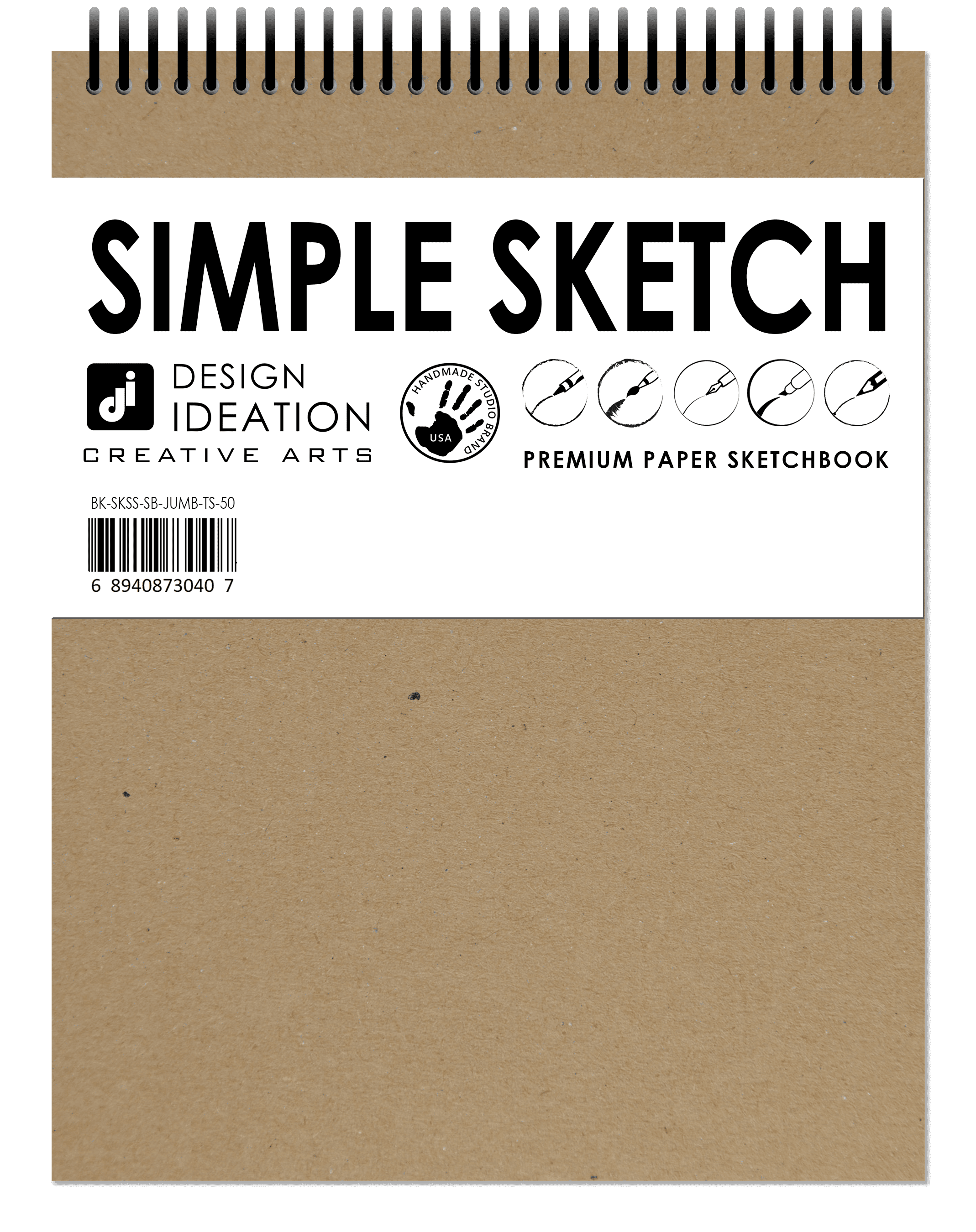 SIMPLE SKETCH Sketchbook : Spiral Bound. Journal Style. Multi-media ...
