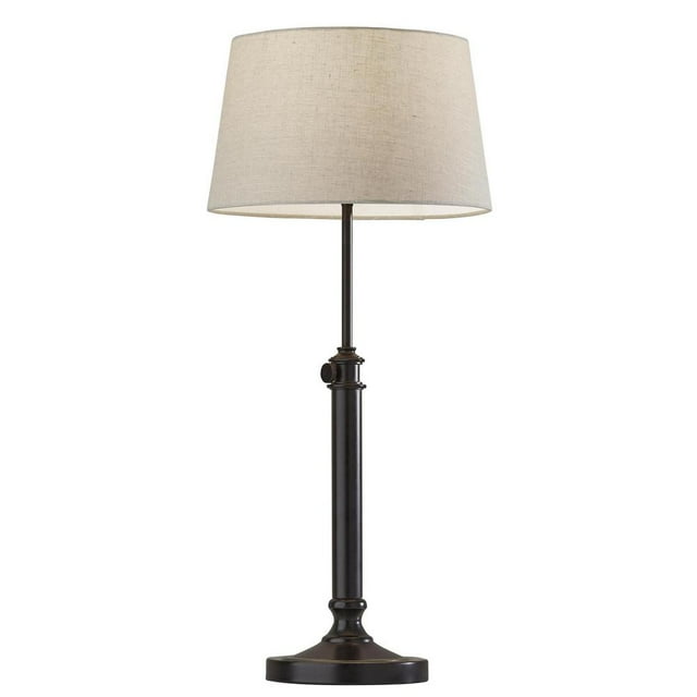 Adesso® Simplee Mitchell 2-Piece Table Lamp Set, Natural Shades/Antique ...