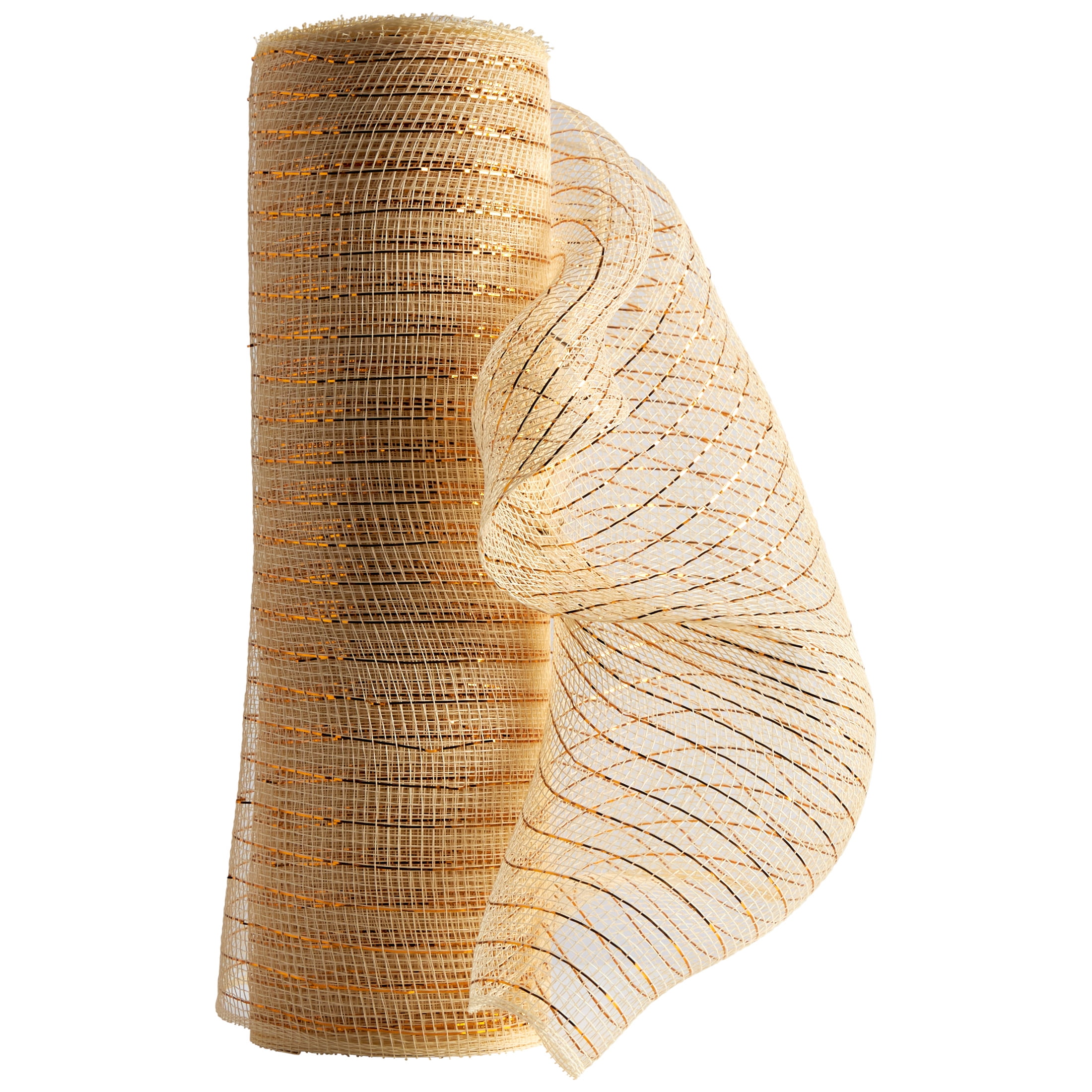 SIMPLICITY MESH IVORY GOLD 10IN 10Y, PREFECT FOR WREATHS AND DECORATING ...