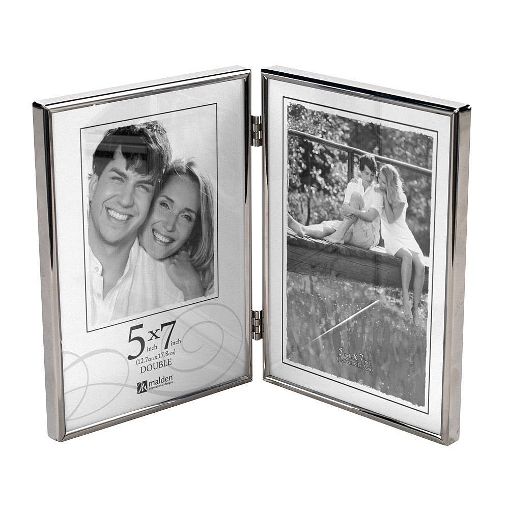 SIMPLICITY SILVER hinged duo for 5x7 prints by Malden - 5x7 - Walmart.com