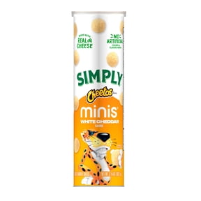 Cheeto's Mini Cheddar Flavored Snack Chips 3.625 oz Canister Crunchy ...