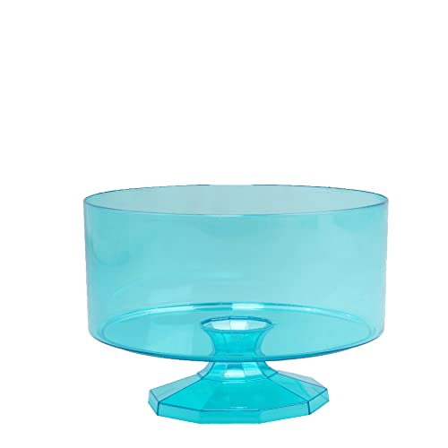 SIMPLY ELEGANT Plastic Trifle Pedestal Container 4½" (Turquoise ...