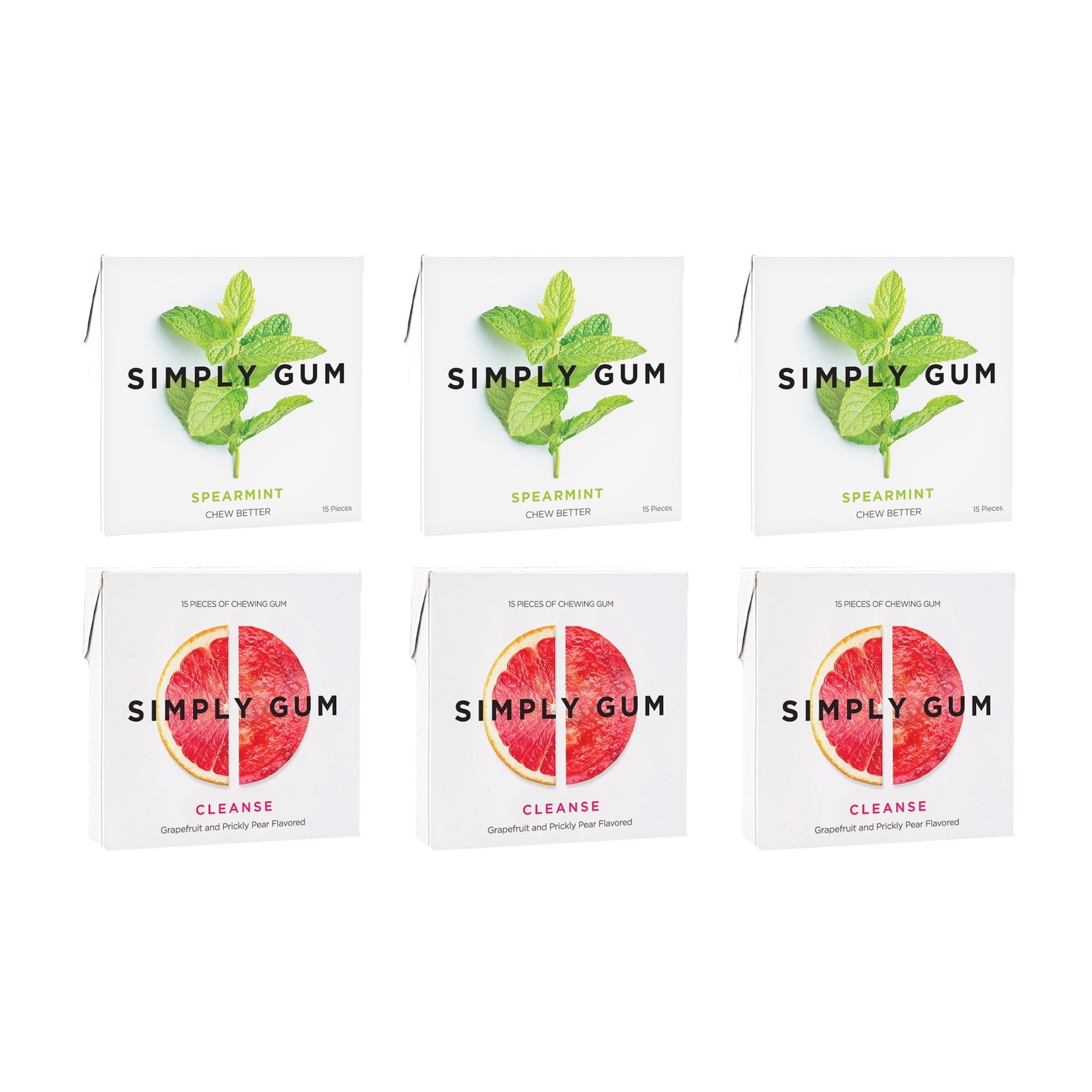 SIMPLY Gum Plastic-Free Chewing Gum Refresh & Revive Bundle- Cleanse ...
