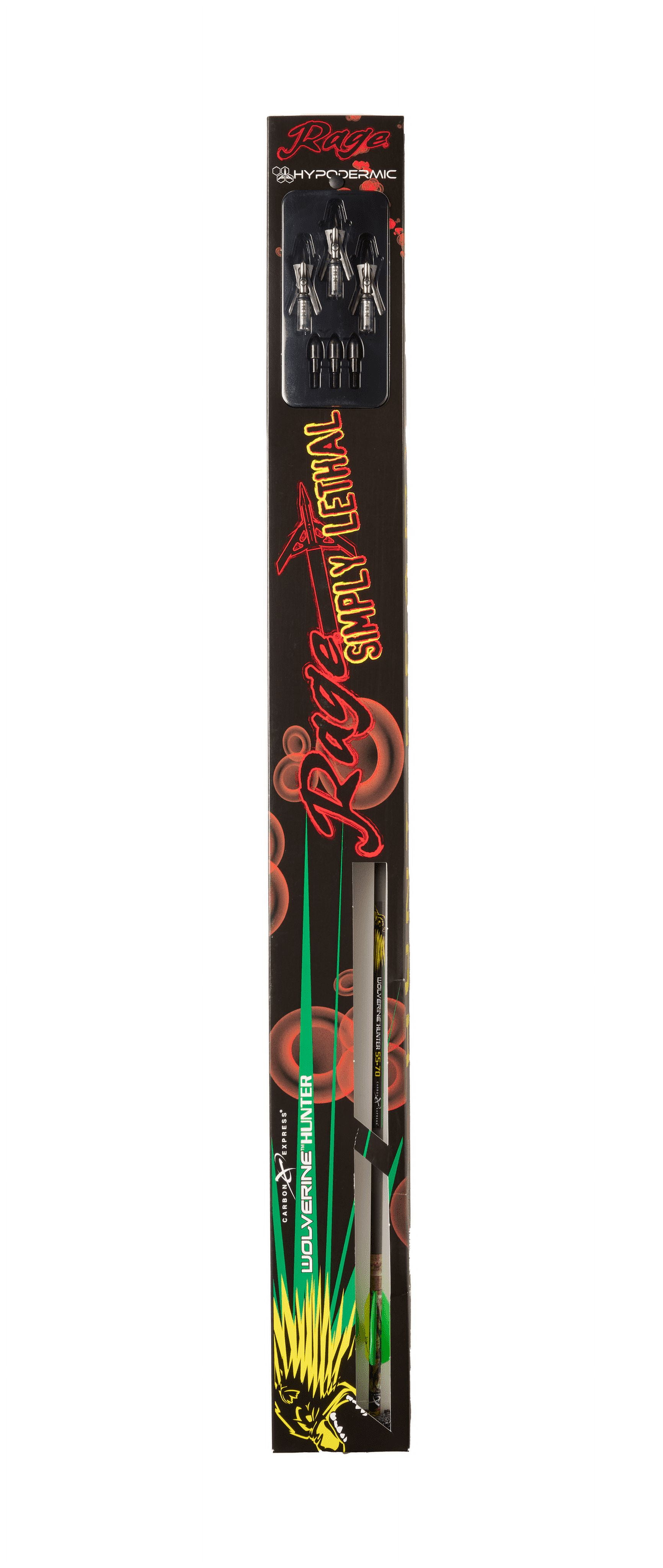 Rage Simply Lethal Ready-To-Hunt Kit, Vertical Bow, Includes 3 Arrows ...