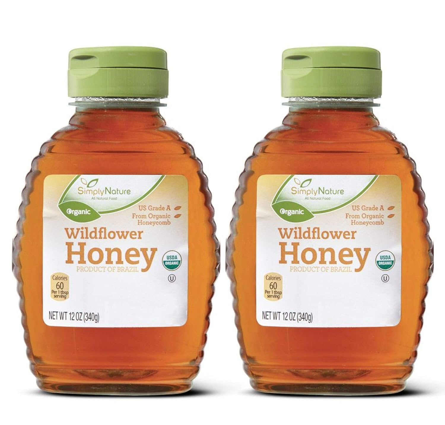 SIMPLY NATURE 2 Pack Wildflower Honey Organic Certified Grade A 2 12 oz ...