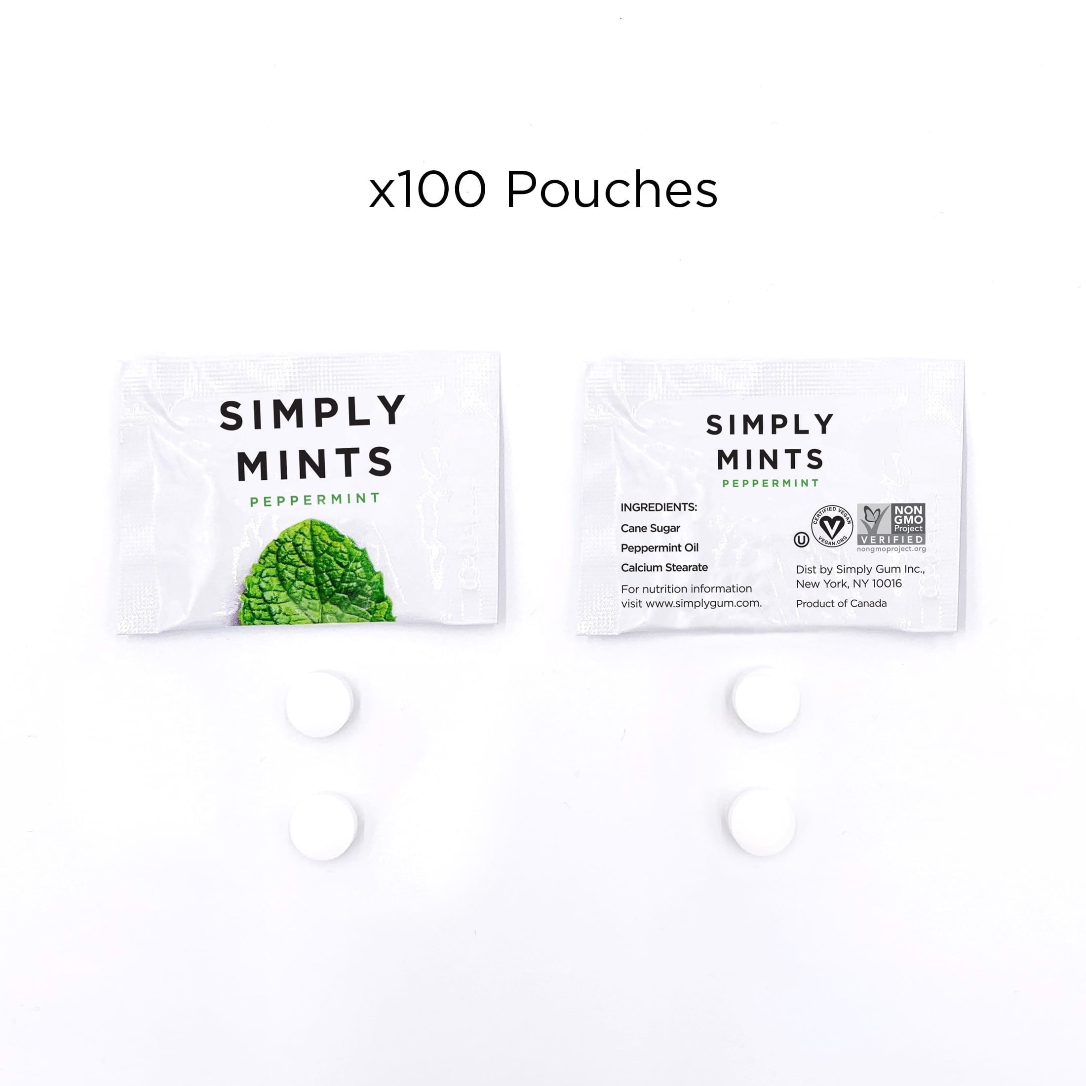 SIMPLY Natural Breath Mints, Individually Wrapped Peppermint Packets ...
