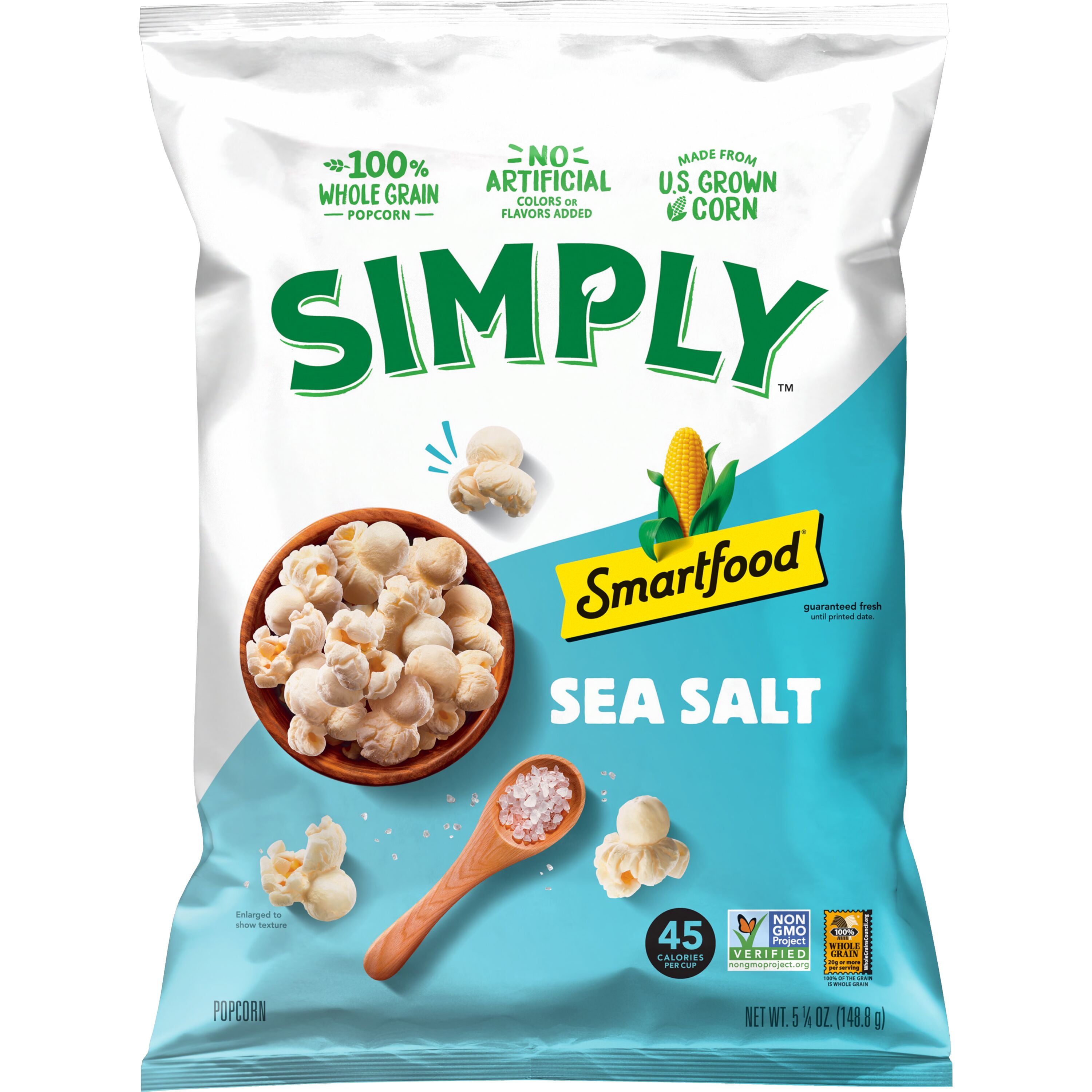 Simply Smartfood Sea Salt Popcorn, Gluten Free, No Artificial Colors or ...