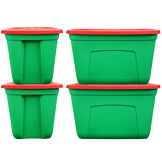 Stackable Plastic Storage Container, Green Stacking Bins - Walmart.com
