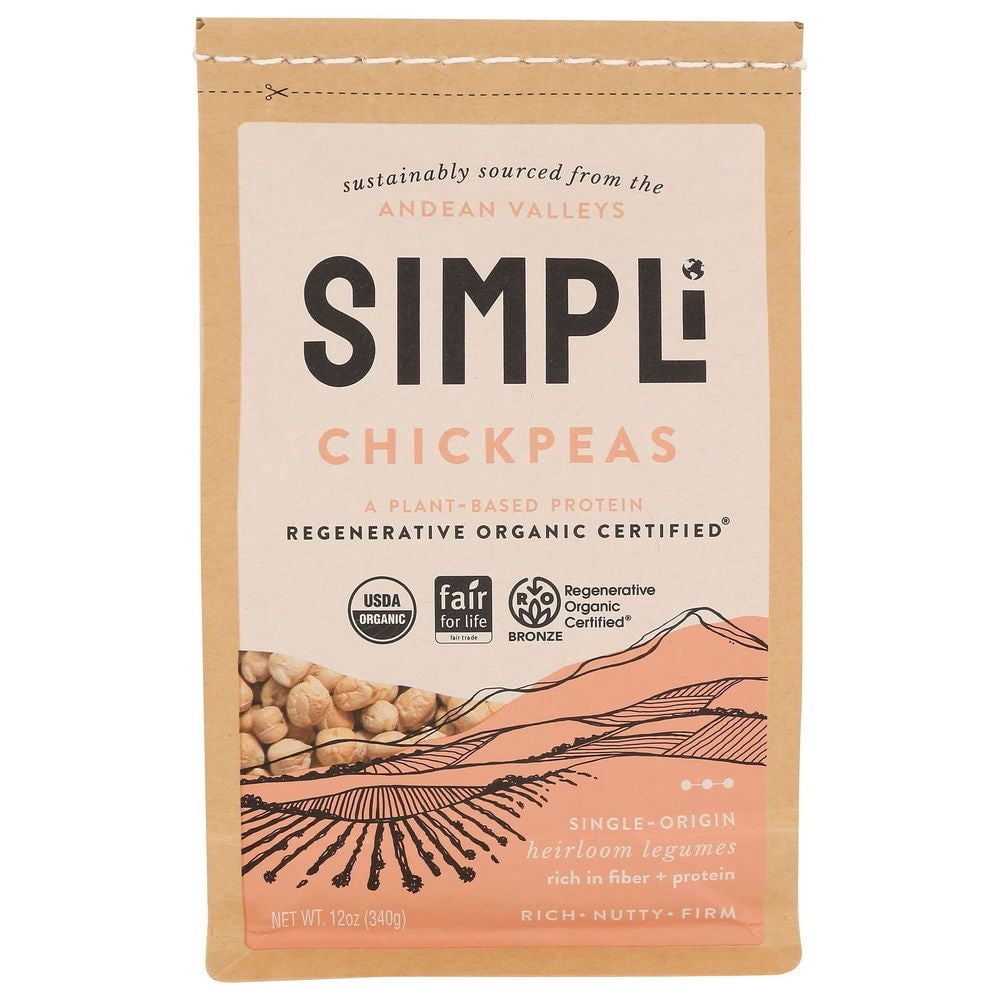 SIMPLI - Regenerative Organic Certified® Chickpeas 12OZ ( Pack of 8 ...